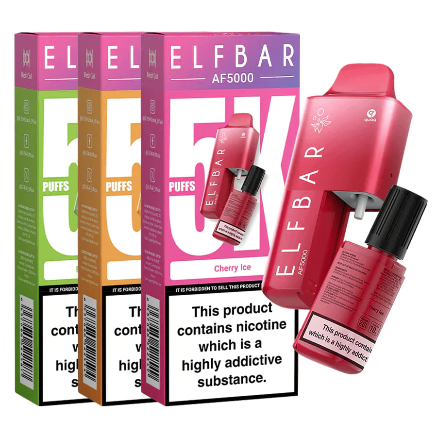 Elf Bar AF5000 Disposable Vape Kit | 3 For £30 | Royal Flush Vape UK