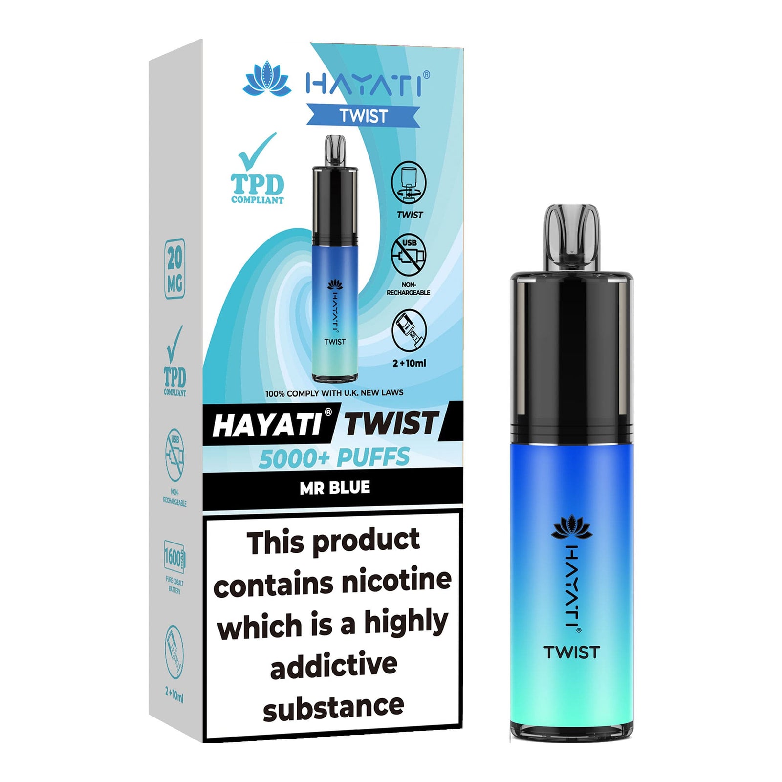 Hayati Twist 5000 Puff Disposable Vape | Any 3 For £30