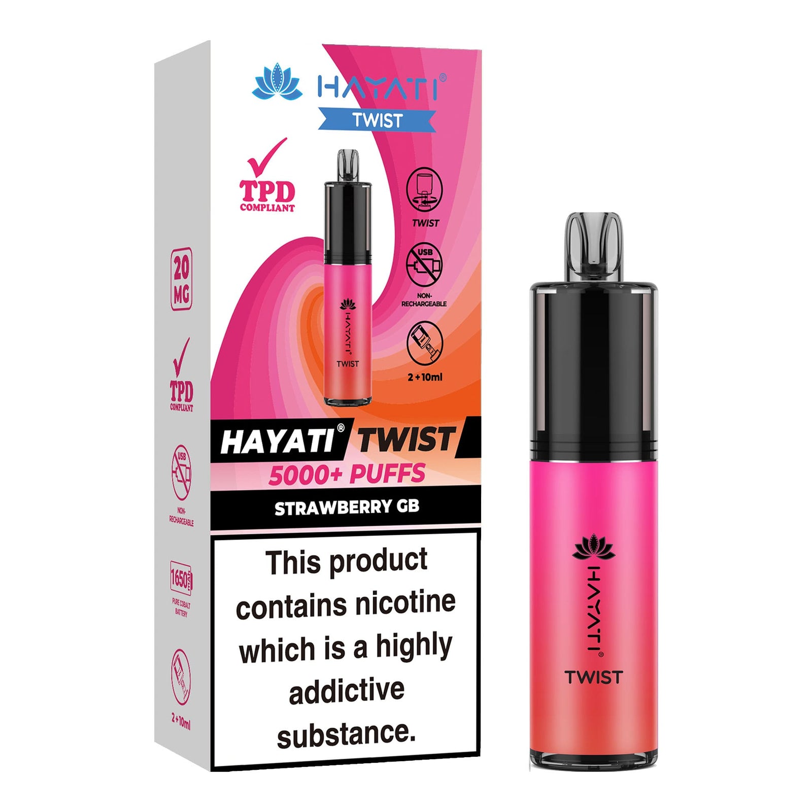 Hayati Twist 5000 Puff Disposable Vape | Any 3 For £30