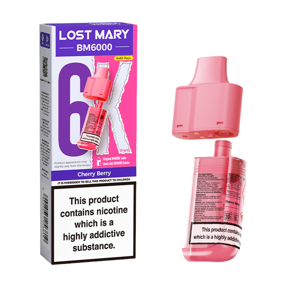 Cherry Berry Lost Mary BM6000 Refill Pack | Prefilled Pods – Royal ...