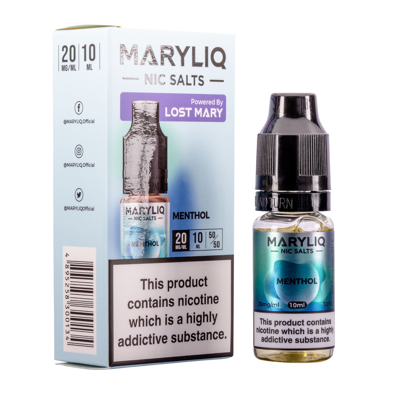 Menthol Nic Salt E-Liquid by Maryliq | Royal Flush Vape UK